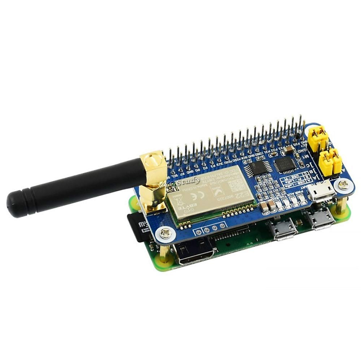 SX1262 LoRa HAT Covers 915MHz Frequency Band with Spread Spectrum Modulation Supports Raspberry Pi 1 2 3 4 Series Boards with UART Interface for STM32 @XYGStudy