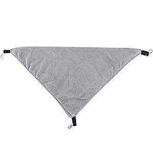 TOPINCN Small Animal Hammock Triangle Hanging Bed Sleeper Pet Nap Cage Accessories for Parrot Sugar Glider Hamster Ferret Squirrel Guinea Pig (Gray)