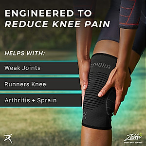 Rymora Knee Support Brace Compression Sleeves, Orthopedic Brace for Men and Women for Ligament Injury, Joint Pain Relief, Running, Arthritis, ACL, MCL, Sport (XL, Black, 1)