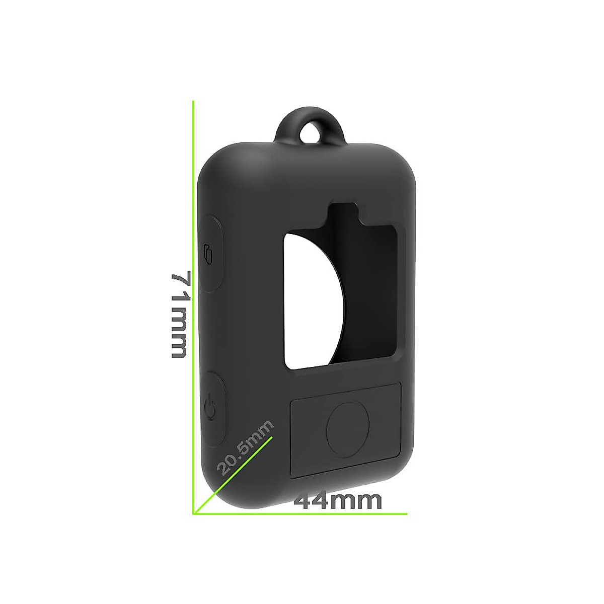 Compatible with Insta360 X2 / X3 / RS GPS Waterproof Remote Control Silicone Case for Insta 360 One X3 Silicone Dustproof and Drop-proof Action Camera Accessories (Black, GPS-GJT-BK)