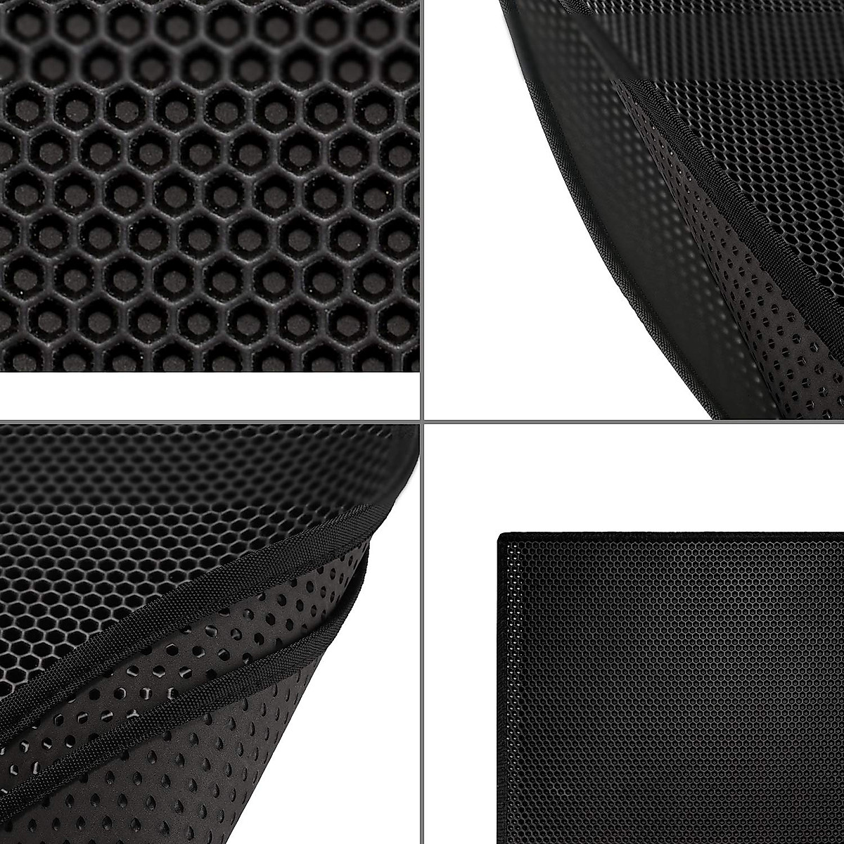 Pieviev Cat Litter Mat Double Layer Waterproof Urine Proof Trapping Mat 1 Pack (Black, 24x15 Inch (Pack of 1))