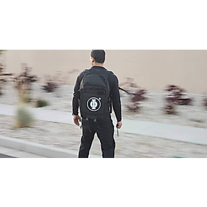 GoRide Electric Longboard Skateboard Backpack Bag Carrier with Laptop Holder (Black, Red)