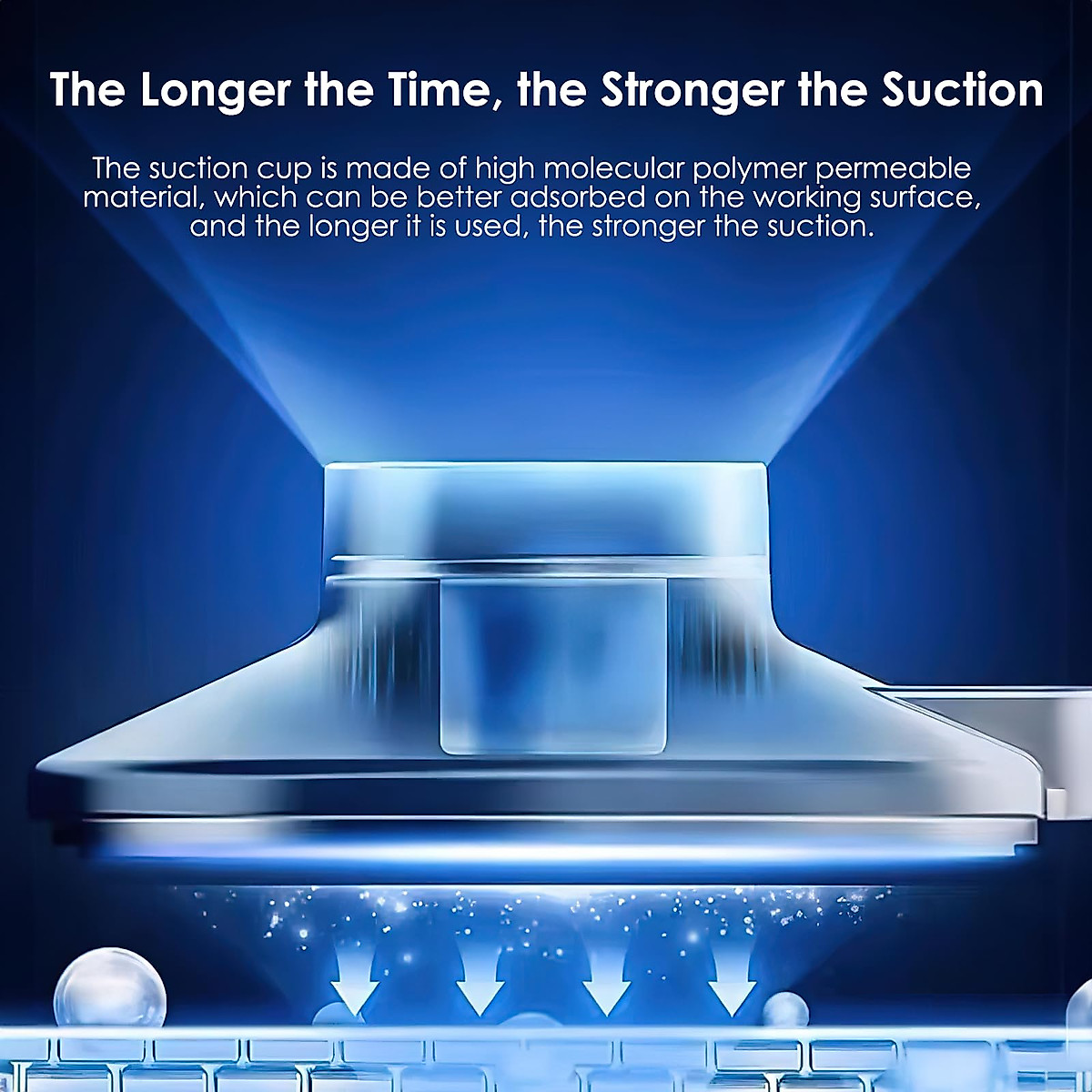 LUXEAR Towel Bar, 24 Inch Adhesive Bathroom Towel Bar with Upgrade Suction Cup, Tool Free Adhesive Shower Towel Rack with 5 Sliding Hooks, Wall Mounted Plastic Towel Bar for Shower Kitchen Door