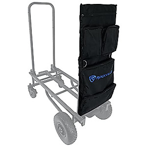 Rockville Rock Cart Pro DJ Equipment Transport Roller Car w/(3) Bags+Floor+Shelf