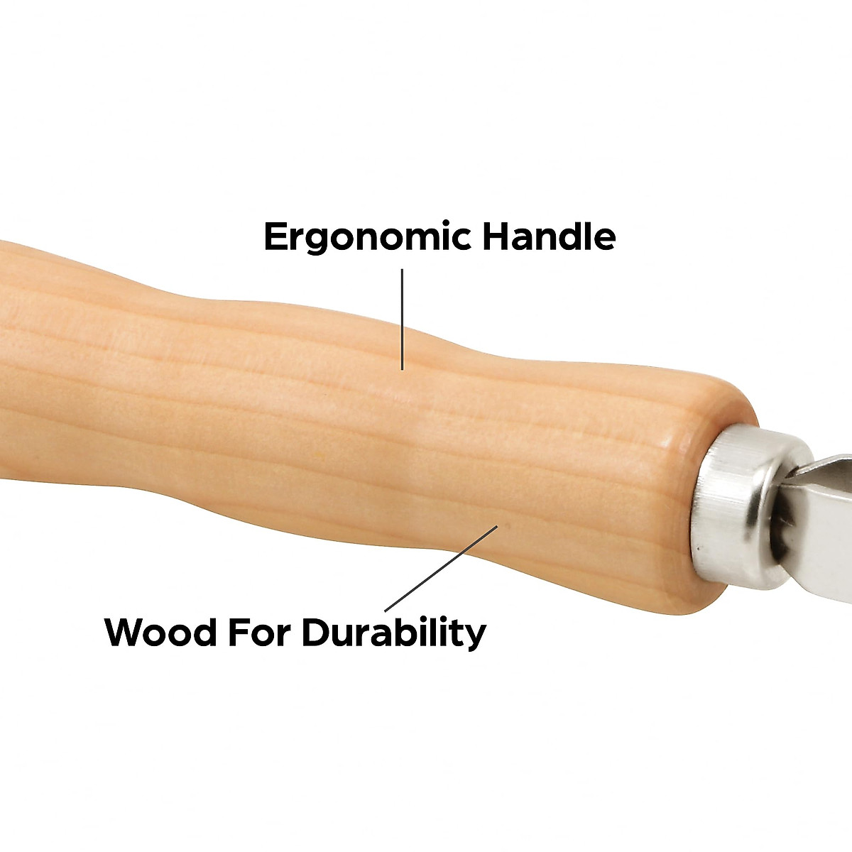 Prime-Line P 7505 Screen Rolling Tool – A Must Have Tool for Installing Window and Door Screens – Spline Roller with Wood Handle and Steel Wheels – Durable and Easy to Use