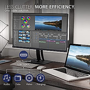 ViewSonic VP2785-4K 27-inch 4K Ultra HD Professional Monitor with 99% Adobe RGB, Delta E<2, Hardware Colour Calibration, 2x HDMI, Display Port, USB-C for Graphic Design, Photo & Video Editing