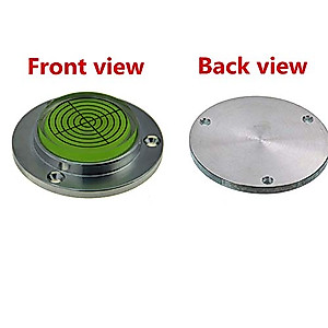 umei High precision horizontal bubble Aluminium Case Bullseye Spirit Bubble Surface Level Round Inclinometers for Surveying Instruments and Tribrachs, 50x11.5mm,