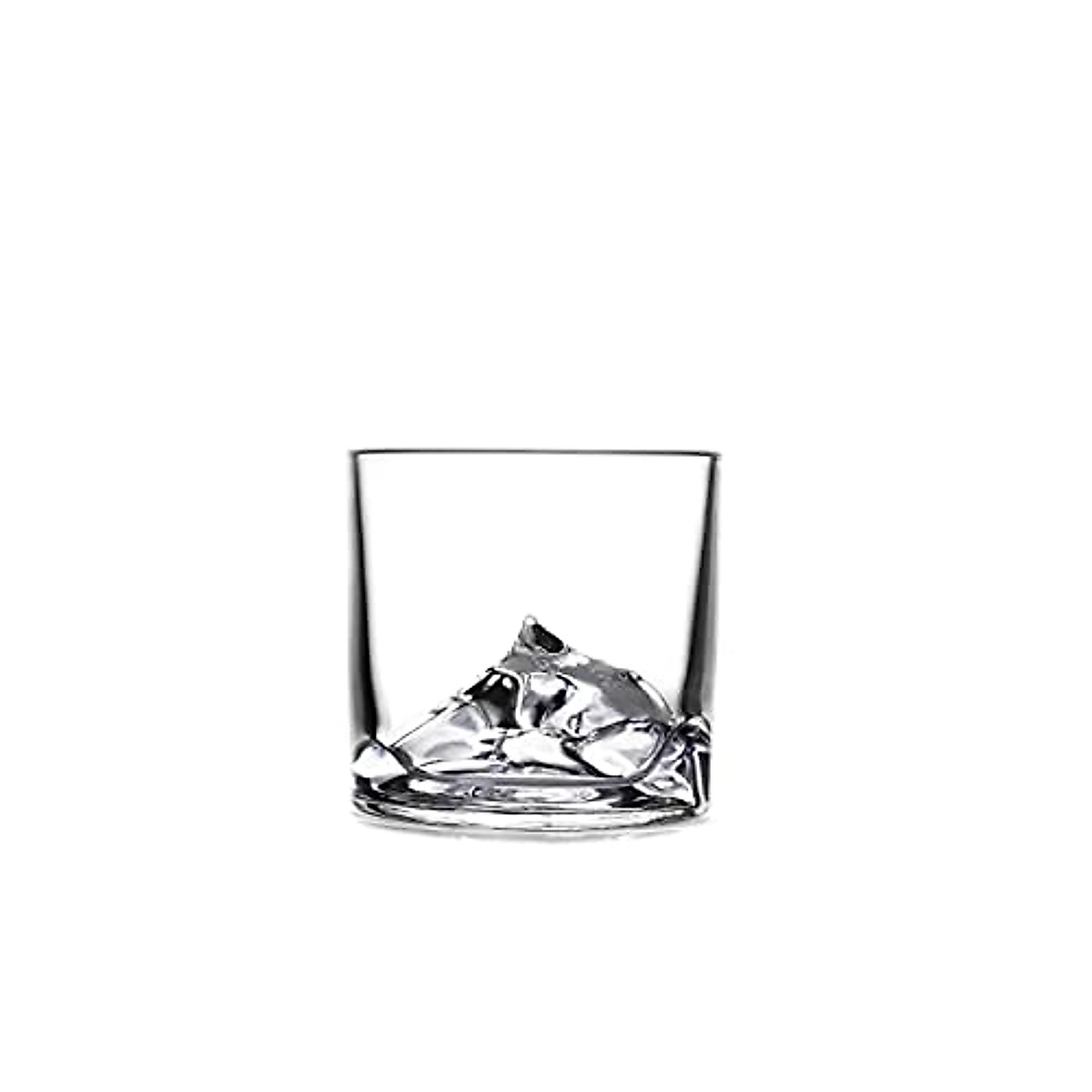 LIITON Mt Everest Whiskey Glasses Set of 4, Heavy Rocks Glasses Gift Set With Raised Mountain For A Quick Chill Without Ice