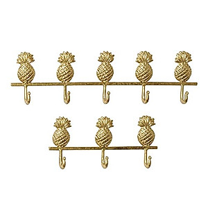 Deco 79 Rack Wall Hook, S/2 13", 23" W, Gold