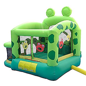 Bouncy Castle, Bouncy Castles Indoor and Outdoor Children's Castle Trampoline Inflatable Castle Slide Playground for Home (Green 330×300×225Cm)