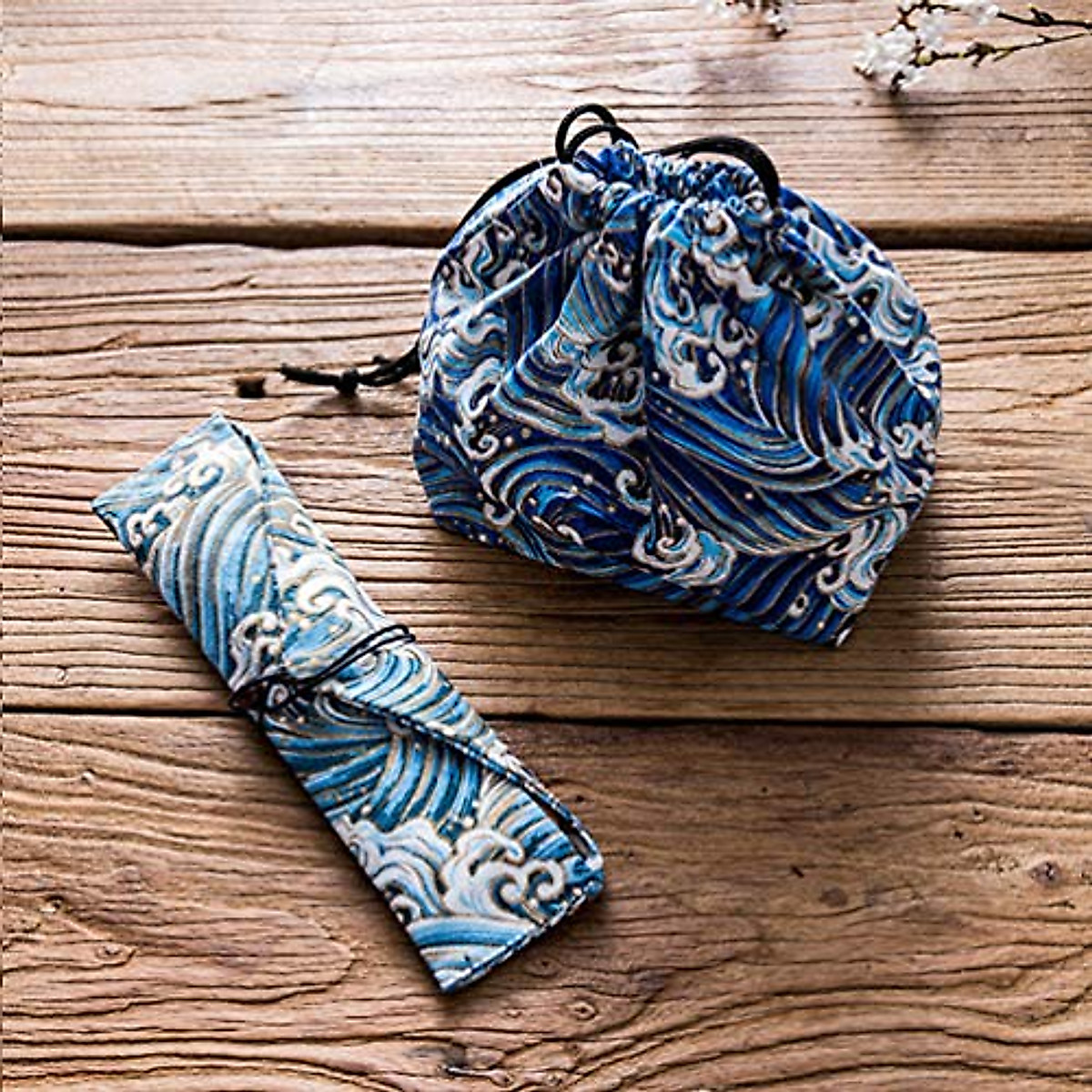 UPKOCH 3pcs Lunch Tote Bag Japanese Drawstring Bento Pouch Portable Bento Storage Bag Lunch Handy Bags for Outdoor Office School