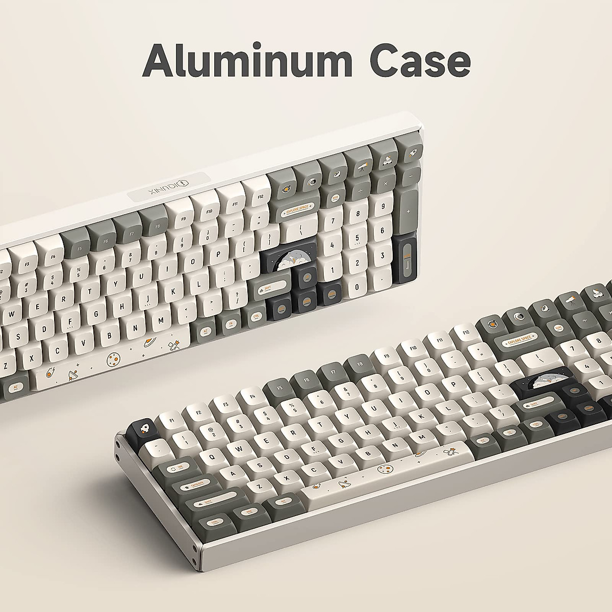 iQunix F97 Hitchhiker Gaming Keyboard, 96% Layout 100 Keys 2.4G & Bluetooth 5.1 Wireless Hot Swappable Mechanical Keyboard with Cherry MX Brown Switch for Windows/Mac/Android/iOS