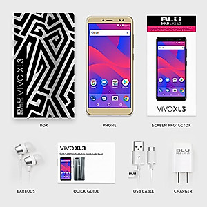 BLU Vivo XL3 -5.5” HD+ 18:9 Display Smartphone with Android 8.0 Oreo –Gold