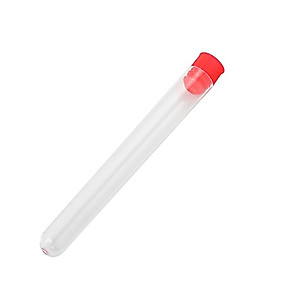 CTFRQC 10 Pcs Test Tubes, Clear Plastic Test Tubes with Caps for Scientific Experiments, Candy Beads Sample Storage, Kids Party Supplies, Halloween, Christmas (15 x 100mm)