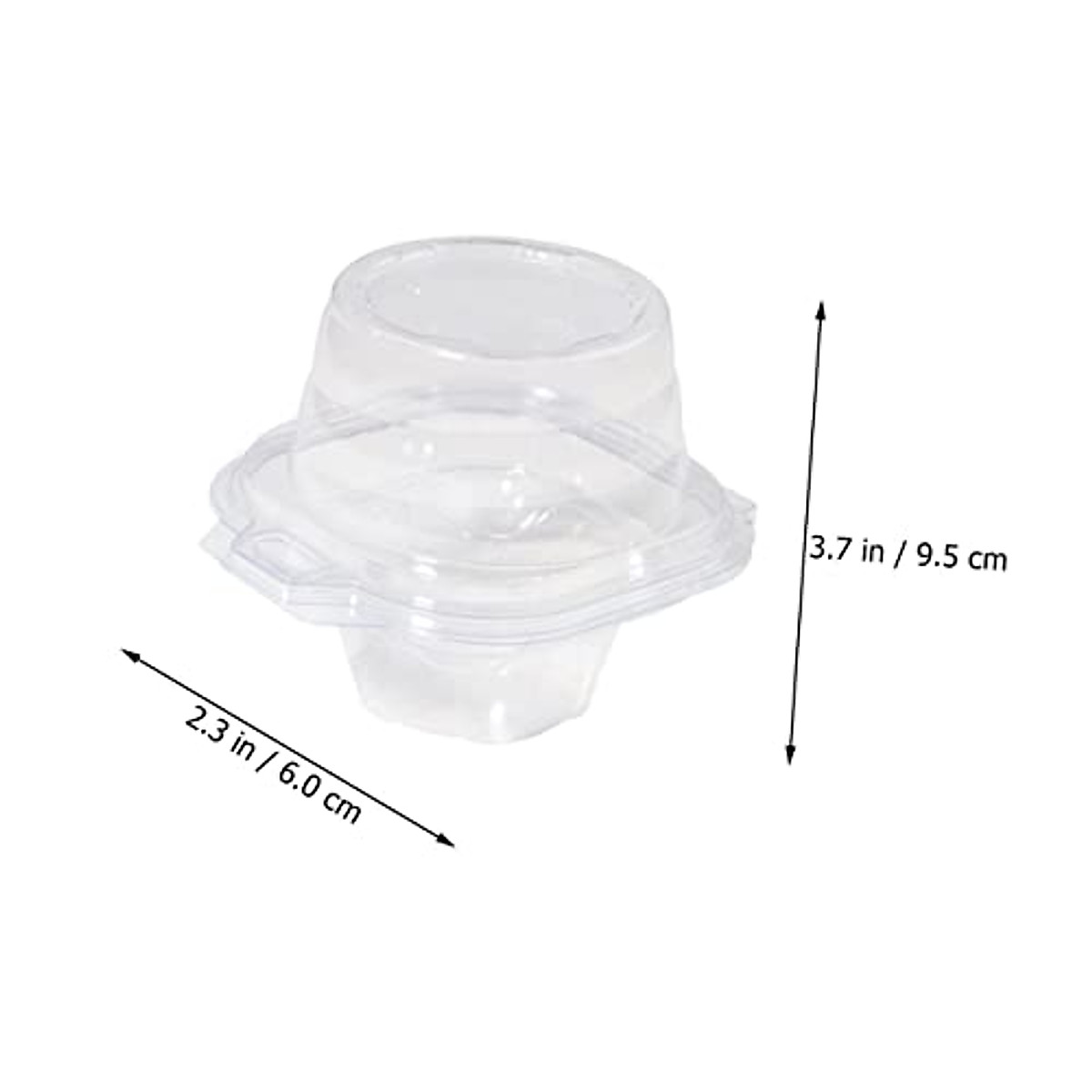 UPKOCH 20pcs Cupcake Package Boxes Cupcake Box Disposable to Go Containers Mini Paper Cups Plastic Container with Lid Cake Carrier Mini Cupcake Container Plastic Mooncake Case Single