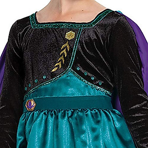 Disney Frozen 2 Anna Costume for Girls, Deluxe Dress and Cape Outfit, Child Size Medium (7-8)