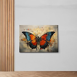 Abstract Painting Buy Canvas Wall Art, Butterfly Painting Art, Butterfly canvas, bedroom Butterfly wall art,Watercolor abstract Butterfly canvas painting