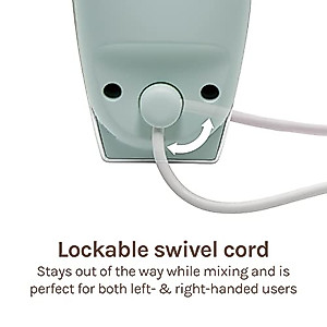 Magnolia Bakery 5-Speed Electric Hand Mixer by Hamilton Beach, Powerful 1.3 Amp DC Motor for Effortless Mixing & Consistent Speed in Thick Ingredients, Slow Start, Beaters and Whisk, Green (62601)