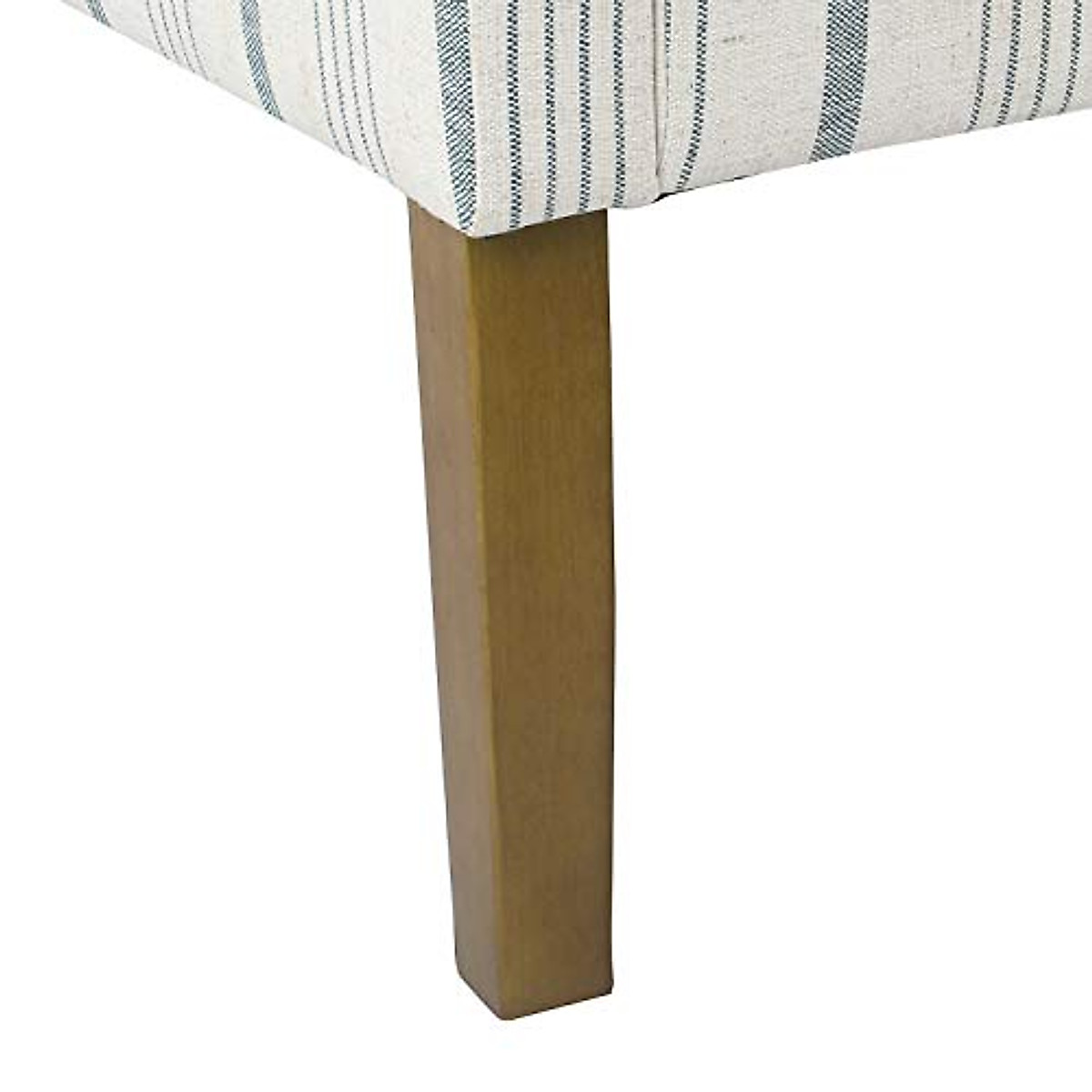 HomePop Modern Swoop Arm Accent Chair, Blue Stripes