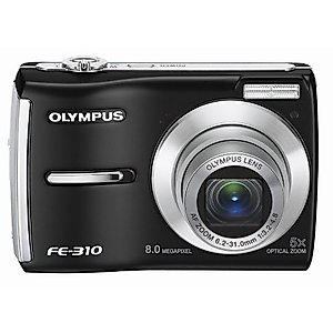 Olympus FE-310 8MP Digital Camera with 5x Optical Zoom (Black)