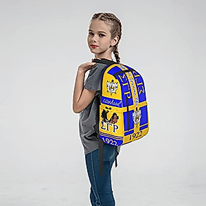 Sigma Gamma Rho Laptop Backpack, Lightweight Multifunctional College Laptop School Bag Sister Backpack Gift