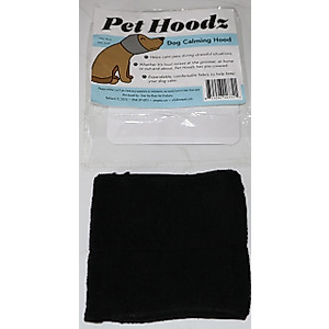 Pet Hoodz for Dogs-Anxiety, Grooming, Ear Muffs, Dog Ear Protection, Calming, Ear Compression, Pet Hoodie, Dog Hoodie, Dog Ear Wrap (Large, Black)