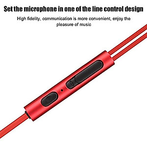 ASHATA Wired Magnetic Earphones, Type C Noise Canceling in Ear Stereo Sports Headphone with Microphone HiFi Music Sound for iOS Android