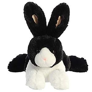 Aurora® Adorable Flopsie™ Dutch Rabbit Stuffed Animal - Playful Ease - Timeless Companions - Black 12 Inches