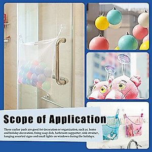 Glarks 80Pcs 25mm 30mm 35mm 40mm 45mm Suction Cups Set, 5 Size Rubber Anti-Collision Sucker Pads with Holes Without Hooks for Home Kitchen Bathroom Houseware Hanging Items