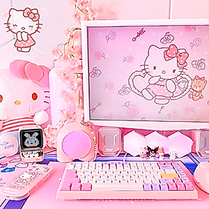 Divoom Ditoo-Bluetooth-Speaker & Planet-9 Mood-Lamp Gaming Desk Decoration Set with Kawaii and Cute Style RGB LED for Girls