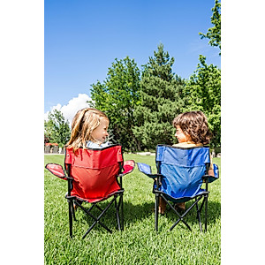 Pacific Play Tents Ruby Red Kids Super Folding Chair, 14" L x 14" W x 23.5" H