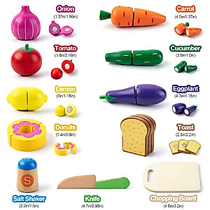 Juboury Pretend Play Kitchen Set - Toy Kitchen Accessories with Stainless Steel Cookware Pots and Pans, Plates, Cooking Utensils, Kids Chef Coat & Hat, Wooden Play Food for Kids, Girls, Boys, Toddlers