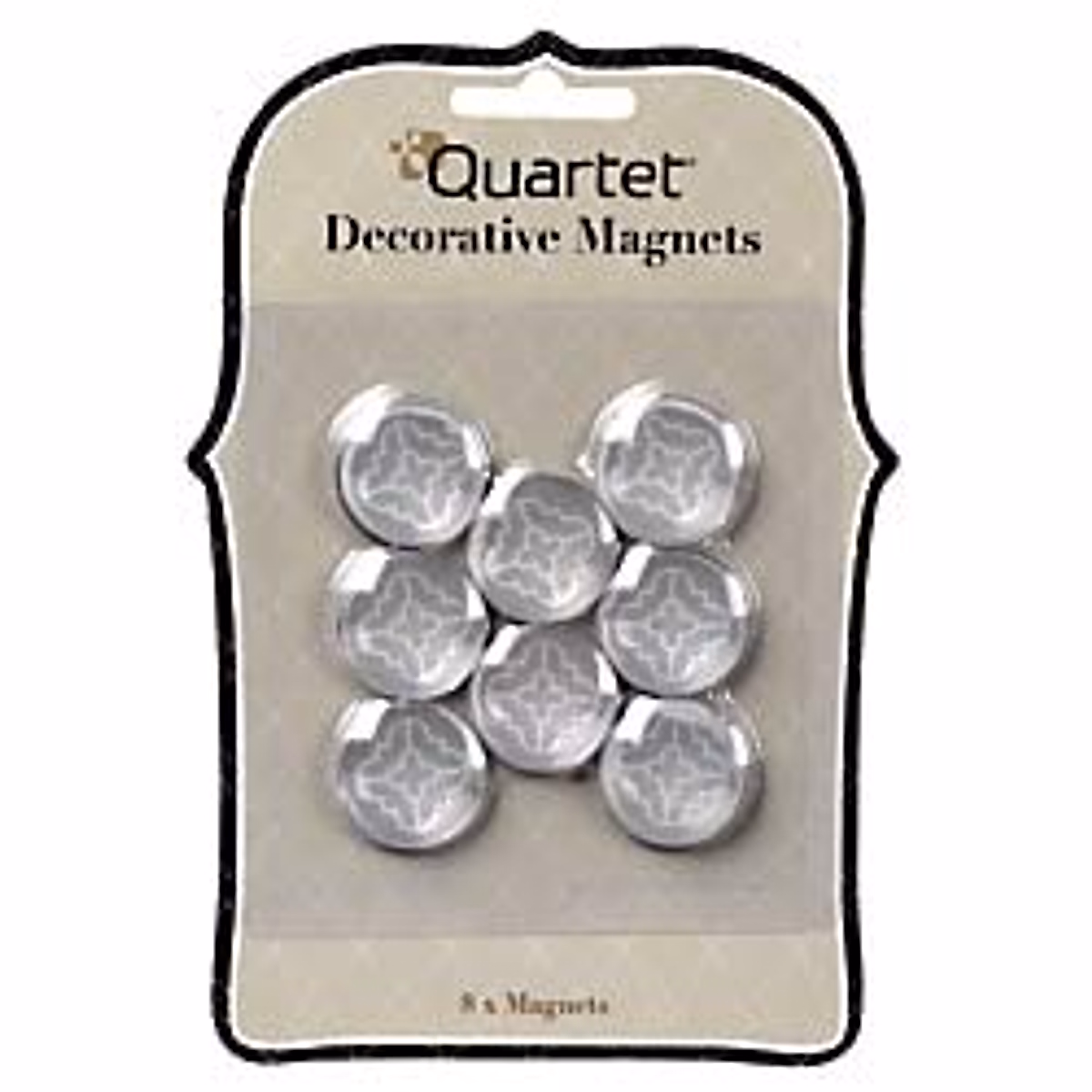 Quartet Bubble Magnets, Gray/White, Pack of 6