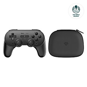 8Bitdo Pro 2 Bluetooth Gamepad for Switch/Switch OLED, PC, macOS, Android, Steam & Raspberry Pi with Storage Case (Gray Edition)