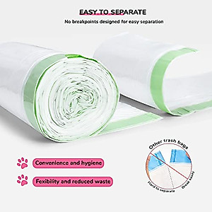 Bilibara 65 Count Drawstring Litter Box Liner Bags for Auto Self-Cleaning Litter Box, Extra Thick Leak Proof Cat Litter Replacement Waste Bags, Unscented, 22"W x 15.7"H, 4.6 Gal