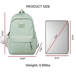 JYQF Cute Backpack for Women Aesthetic Backpack Brevite Backpack Kawaii Backpack Cute Canvas Backpack