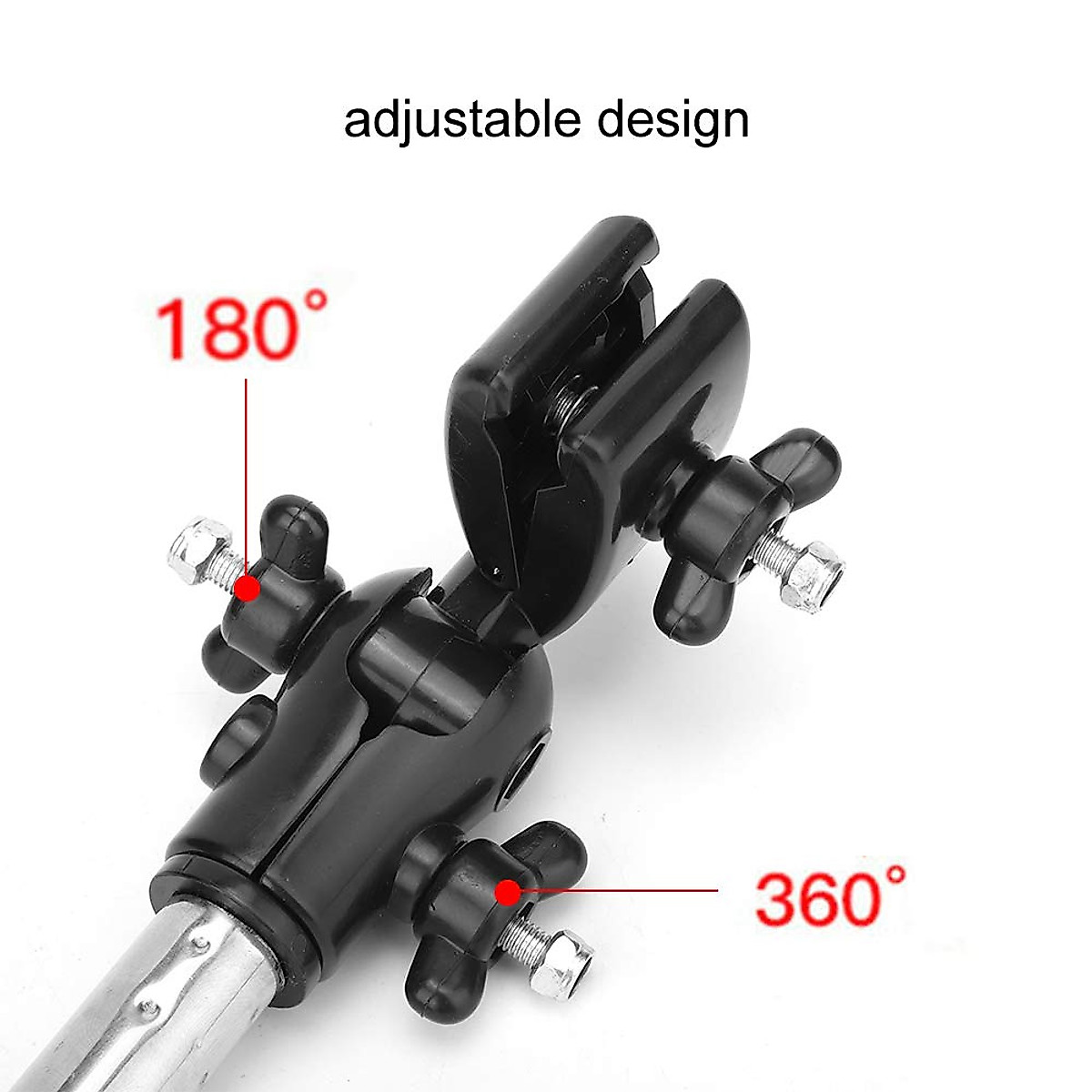 Yinhing Umbrella Holder for Wheelchair, Umbrella Mount Holder, Wheelchair Stroller Umbrella Attachment Handle Bar Holder Clamp Supporter Connector