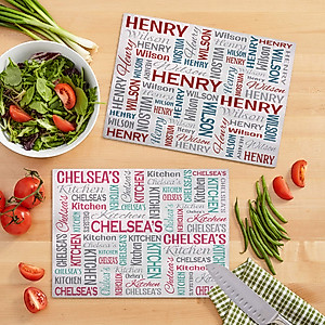 Let's Make Memories Personalized Glass Cutting Board - Durable & Shatter Resistant - Customize Cutting Boards for Your Kitchen with Your Name - 15.25" L x 11.25" W - Gray