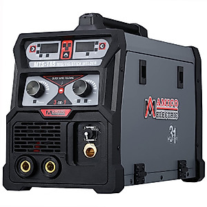 AmicoPower MTS-185, 3-in-1 Combo 185-Amp MIG Lift-TIG Stick Arc DC Inverter Welder, Compatible Spool Gun Welding Aluminum: SPG15180., Grey, Full Size