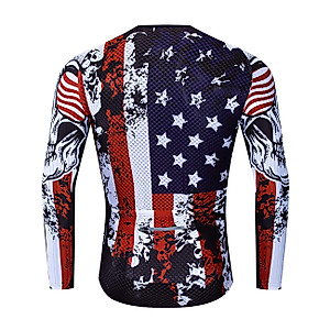 Quick Dry Cycling Jersey Men,Summer Long Sleeve Bike Shirts Racing Bicycle Clothes