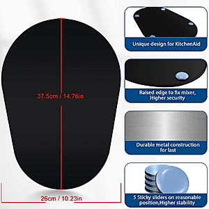 Upgrade Metal Mixer Slider for Kitchenaid 5-8 Qt Bowl Lift Stand Mixer,Sliding Mat Sliding Tray Slide Tray Mixer Mover for Kitchenaid Professional Series