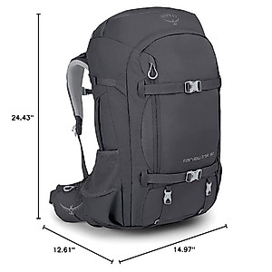 Osprey Packs Fairview Trek 50 Women's Travel Backpack , Charcoal Grey , One Size