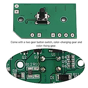 Solar Lamp Circuit Board, Overdischarge Protection Garden Lamp Control Board 2 Gears Button Switch Sensitive for 3.7V Lithium Battery