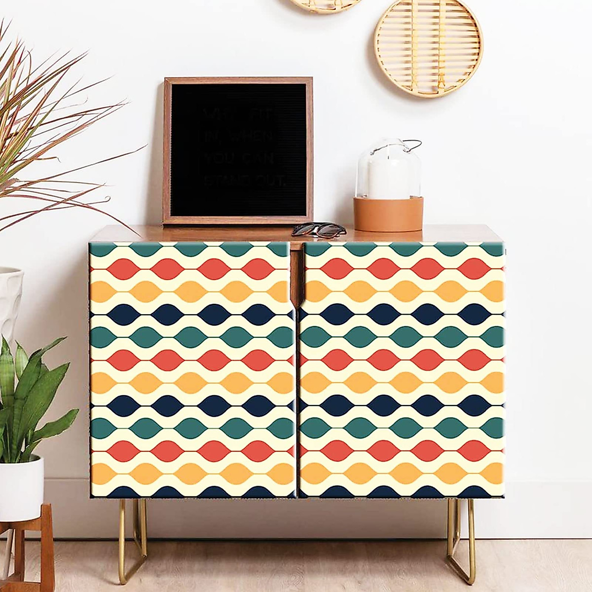 JiffDiff 393.7"x 15.7" Retro Wallpaper Neon Peel and Stick Wallpaper Self-Adhesive Wallpaper Removable Contact Paper Waterproof Wallpaper Coloring Wallpaper Peel and Stick