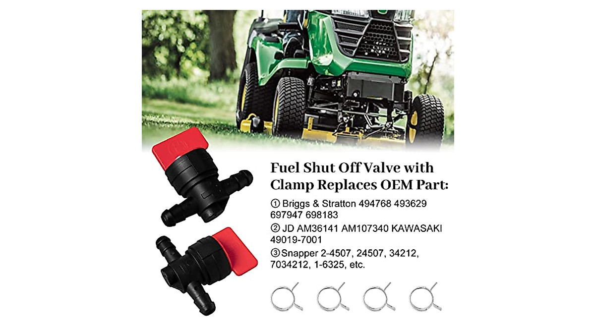 1/4" Fuel Shut Off Valve for Lawn Mowers & Small Engines