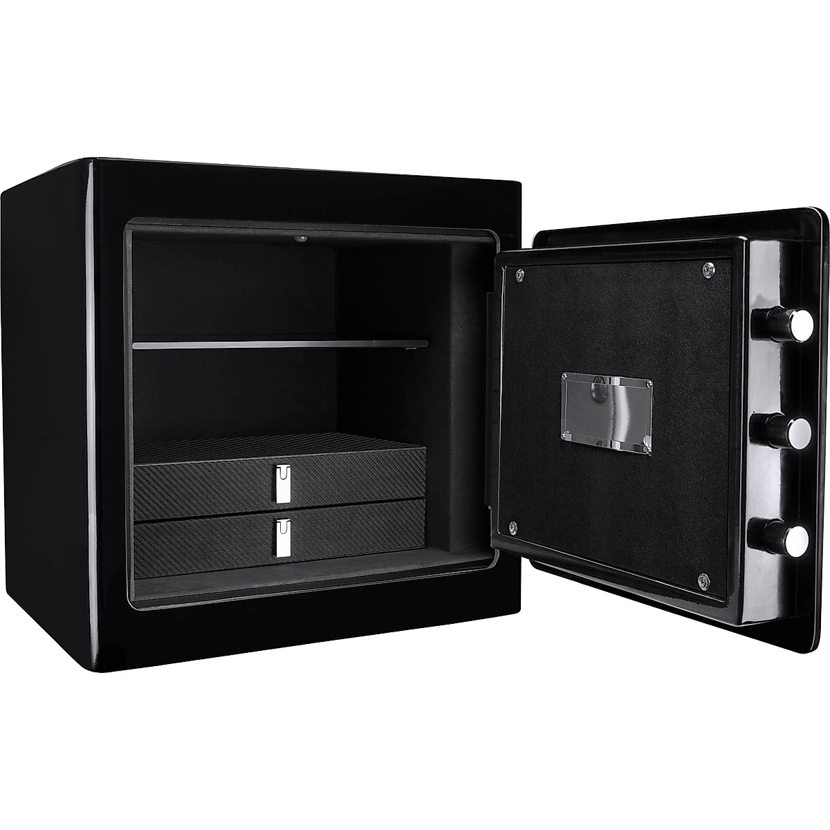 Barska White Keypad Dark Interior Jewelry Safe, Black