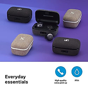 Sennheiser MOMENTUM True Wireless 3 Earbuds -Bluetooth In-Ear Headphones for Music and Calls with ANC, Multipoint connectivity, IPX4, Qi charging, 28-hour Battery Life Compact Design - Graphite