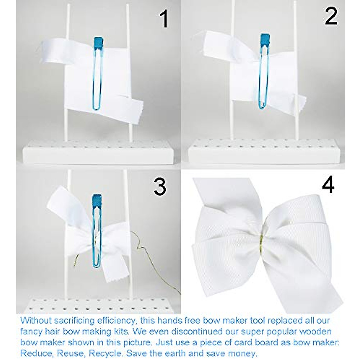 HipGirl Gift Wrapping Supplies - 2ct DIY Hair Bow Maker Hands Free Tool - Make Christmas Bows for Gift Wrapping Yourself. Make the Christmas Wrapping Gift Bows for Christmas Presents Easily
