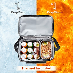 Lifewit Large Cooler Bag 27/32/48 Cans Insulated Lunch Bag Lightweight Portable Cool Bag Double Layer for Picnic, Beach, Work, Trip, Gray