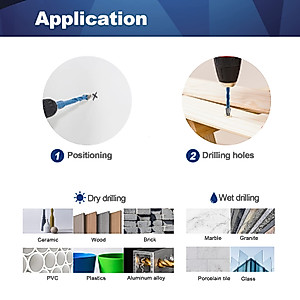 Diamond Drill Bit - BRSCHNITT 1/4 1/4 5/16 3/8 inch for Porcelain Tile Ceramic Stone Granite Marble,Diamond Beveling Chamfer Bit